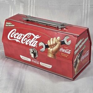 Coca Cola | Accents | Coca Cola Tin Wrench Handle Tool Box Lunch Box ...